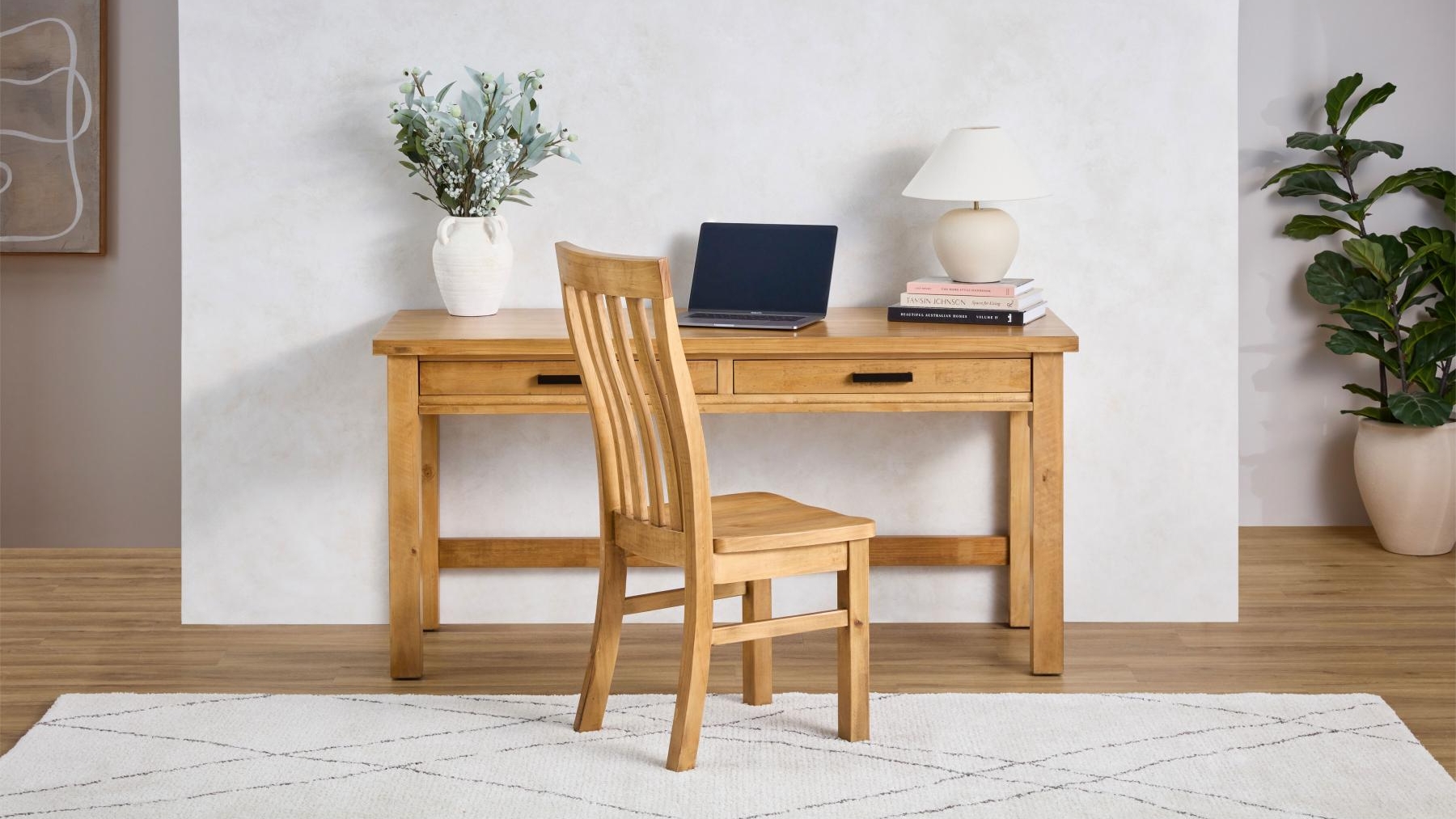 Cobar Light Oak Office Desk | Harvey Norman