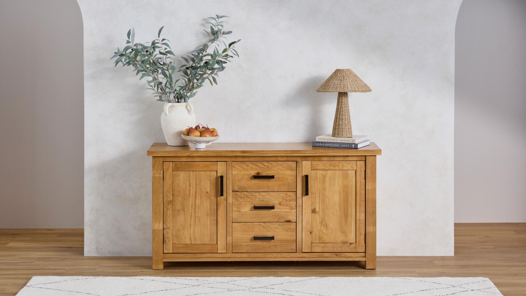 Cobar Light Oak Buffet | Harvey Norman
