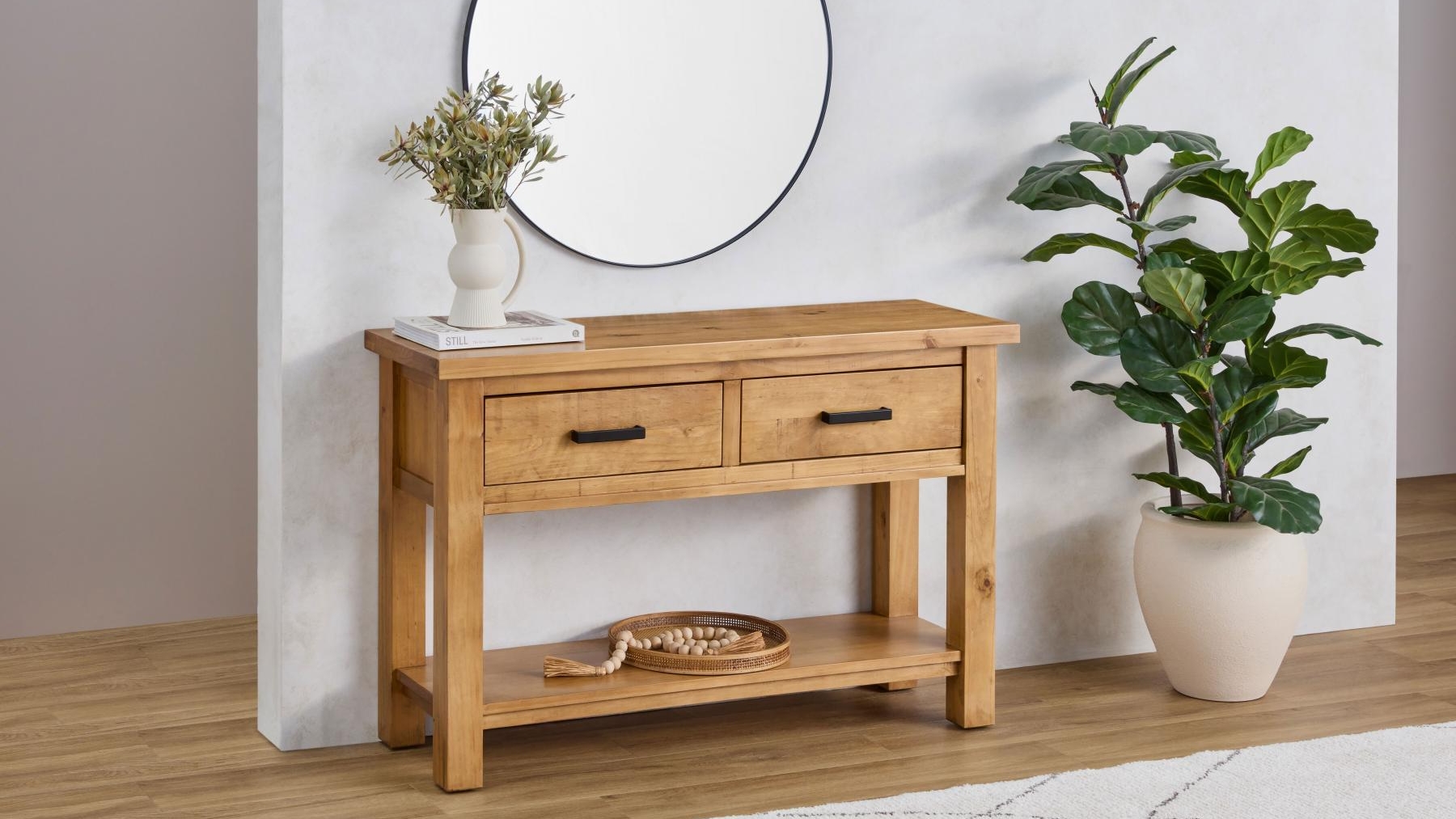 Cobar Light Oak Hall Table | Harvey Norman