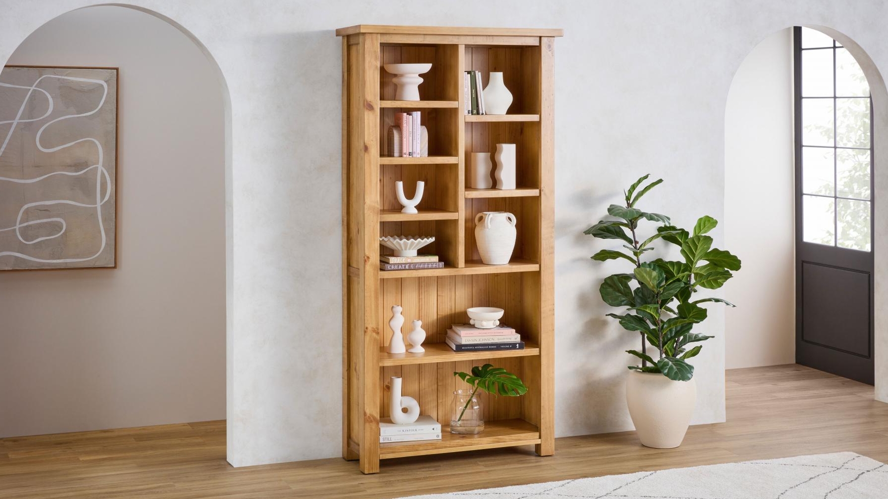 Cobar Light Oak Bookcase | Harvey Norman