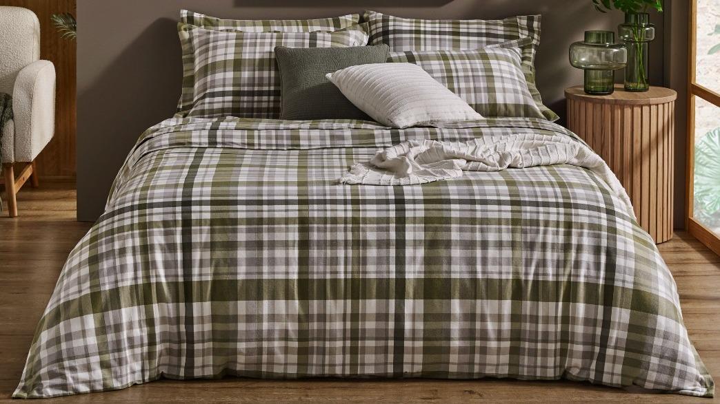L'Avenue Koby Flannel Quilt Cover Set - King | Harvey Norman