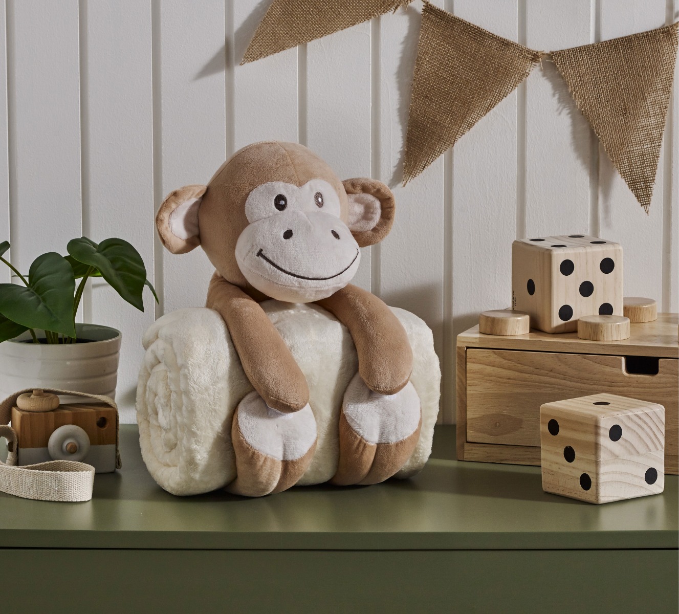 Jojo Monkey Toy and Blanket | Harvey Norman