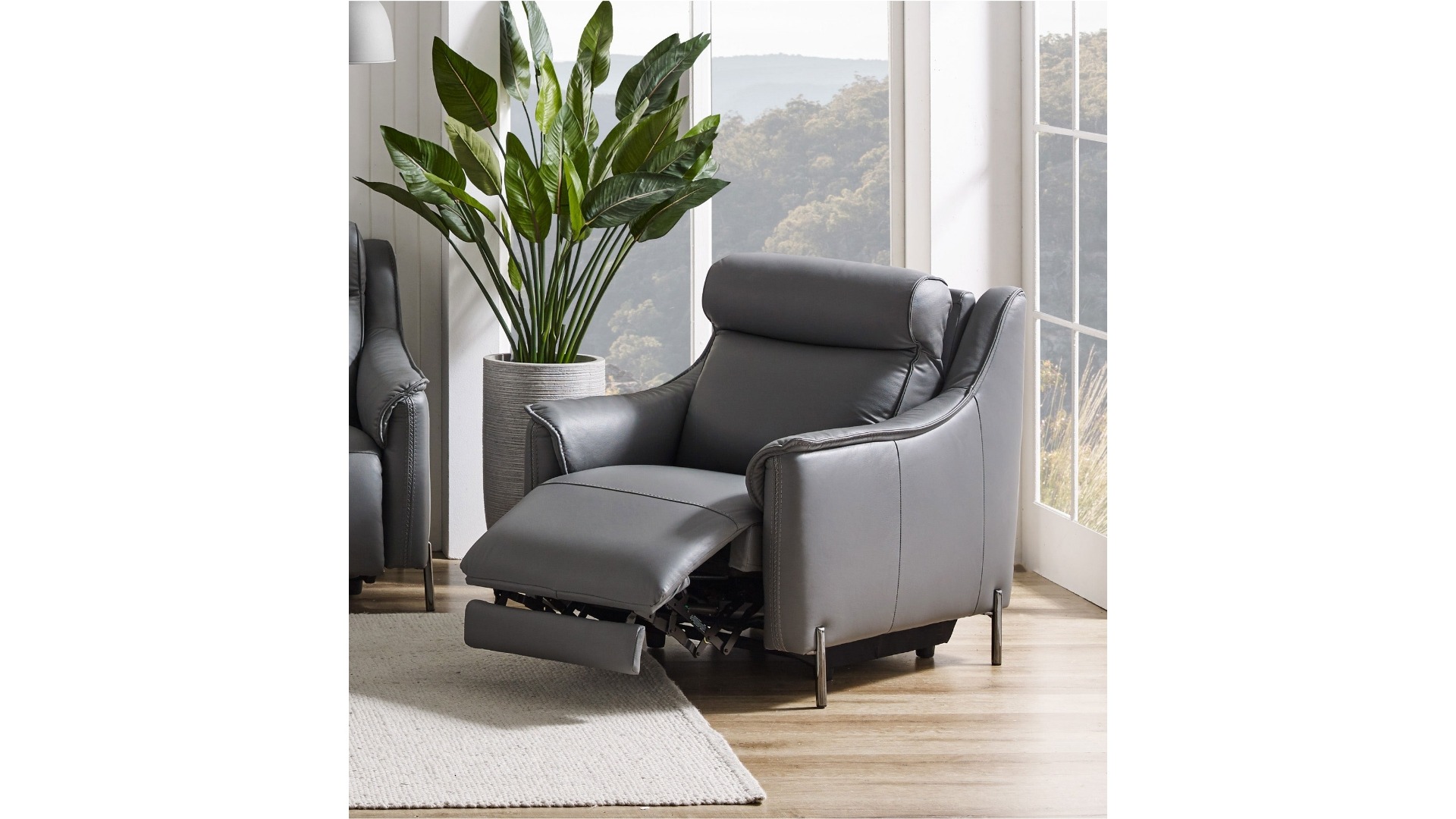 Athena Leather Powered Recliner Armchair | Harvey Norman