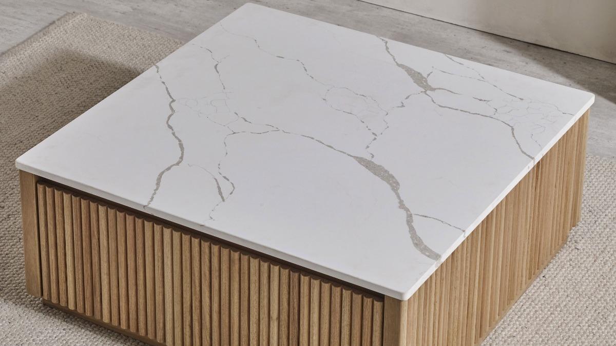 Como Coffee Table with Stone Top | Harvey Norman