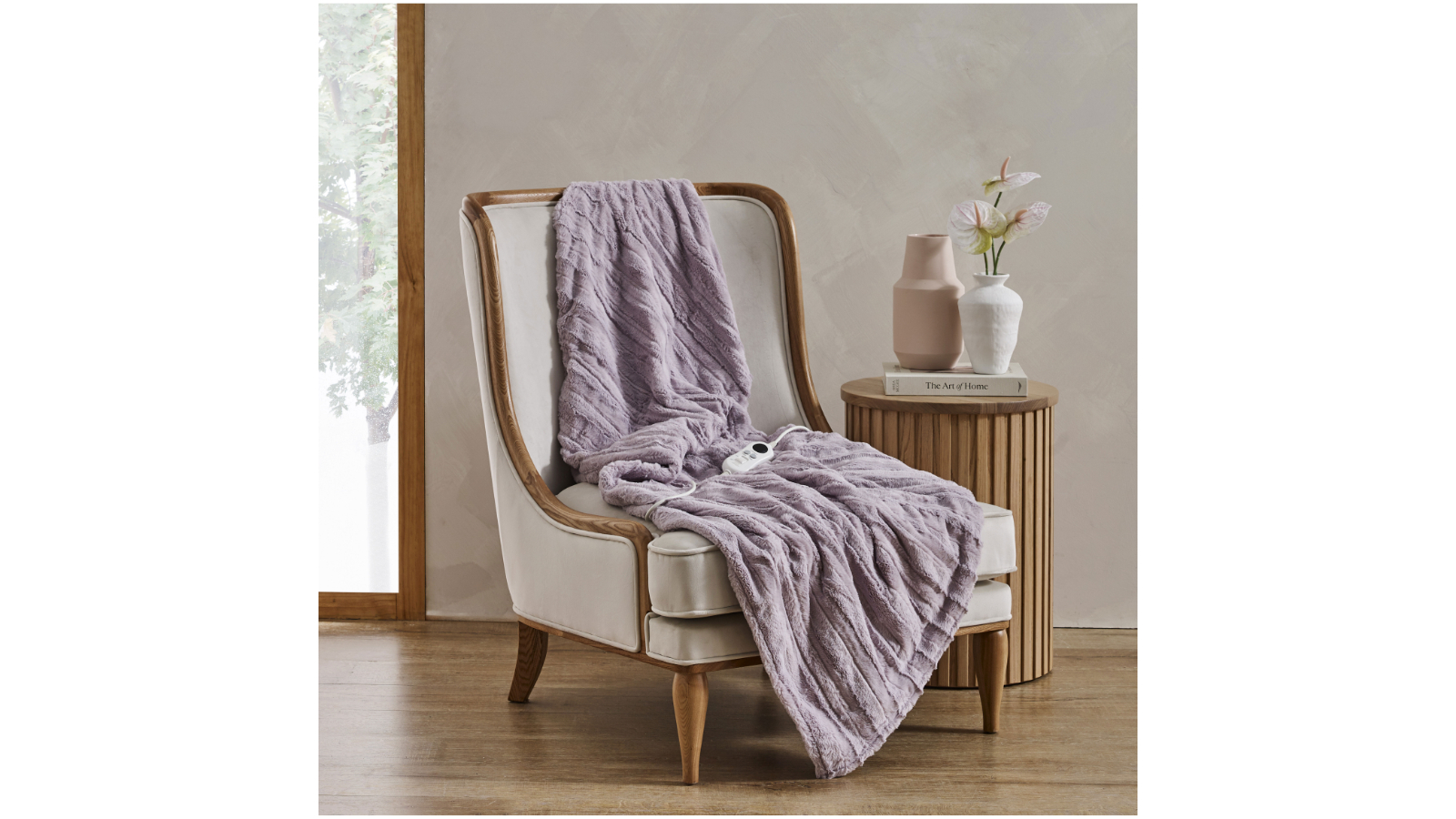 L'Avenue Aspen Lilac Heated Throw - Small | Harvey Norman