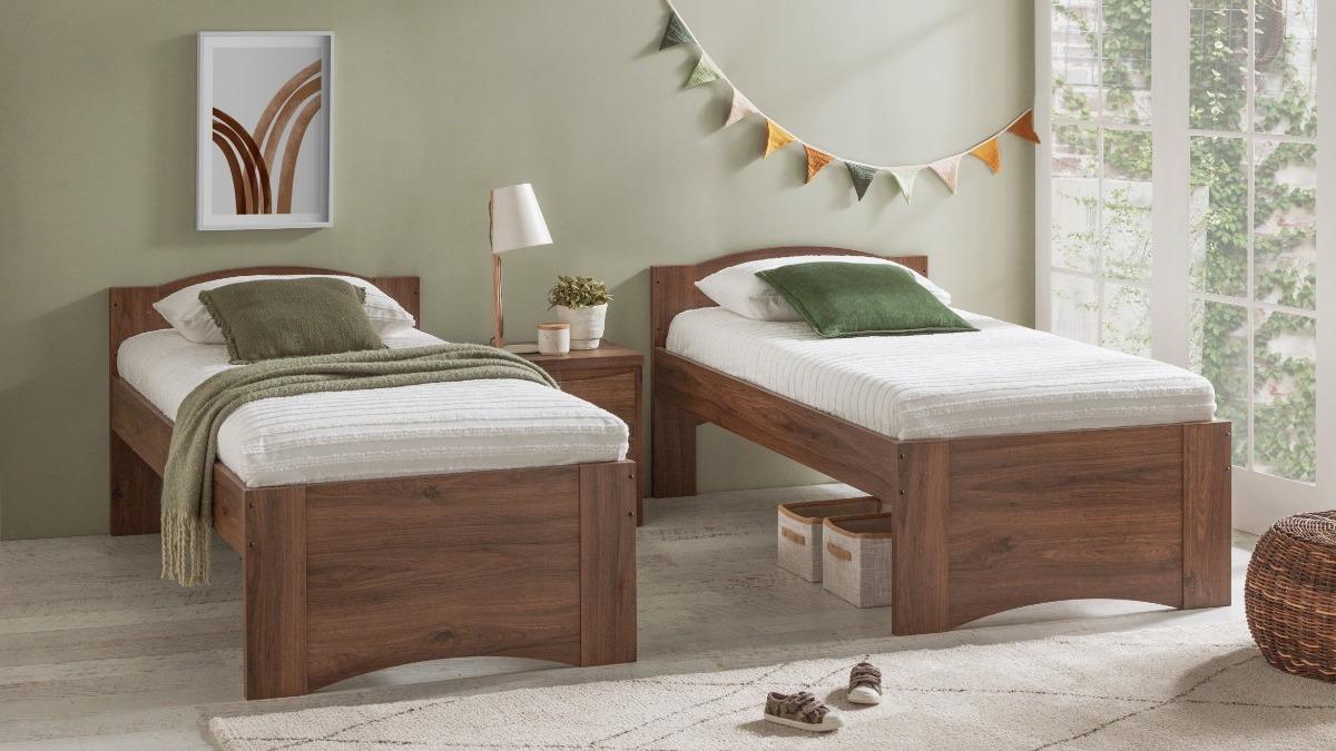 Jungle Rustic Walnut Lowline Bunk Bed | Harvey Norman