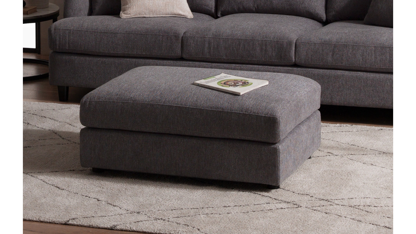 Allegra Fabric Ottoman | Harvey Norman