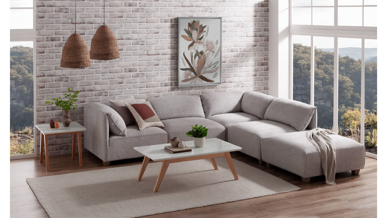 Destiny Fabric Modular Lounge Suite | Harvey Norman