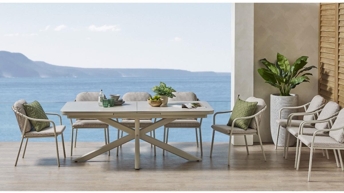 Moco 9-Piece Outdoor Extension Dining Setting | Harvey Norman