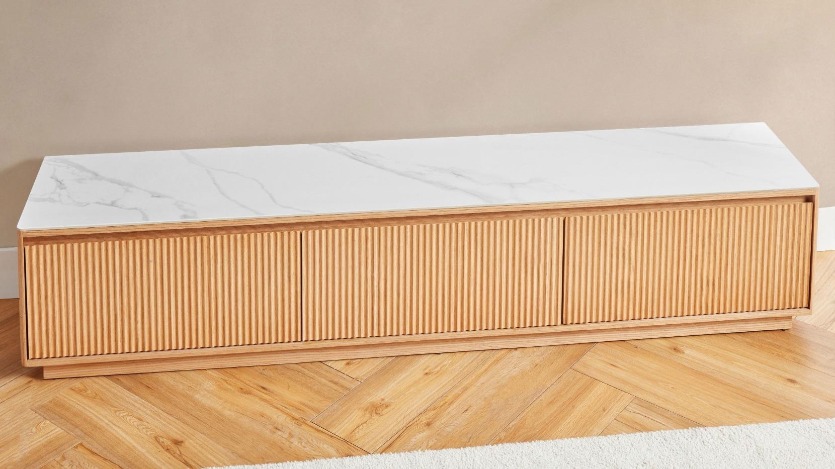 Astra Natural Entertainment Unit with Sintered Stone Top - 200cm ...
