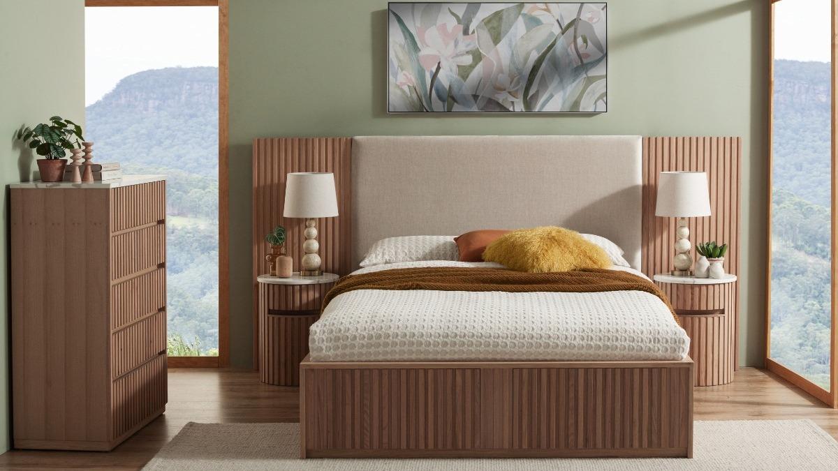 Oxford 2-Drawer Upholstered Extended Bed | Harvey Norman