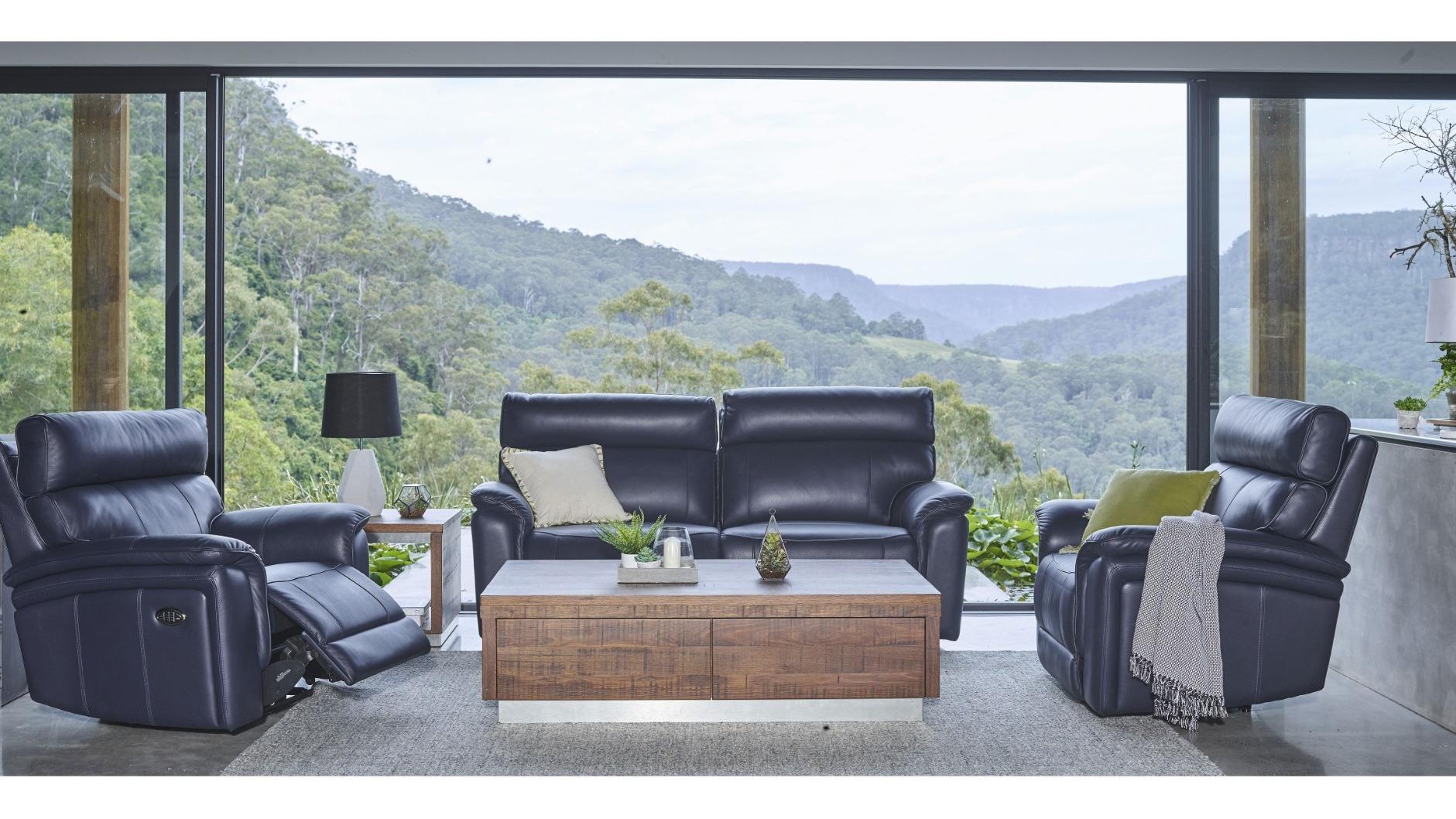 Magma Leather Powered Recliner Sofa Harvey Norman
