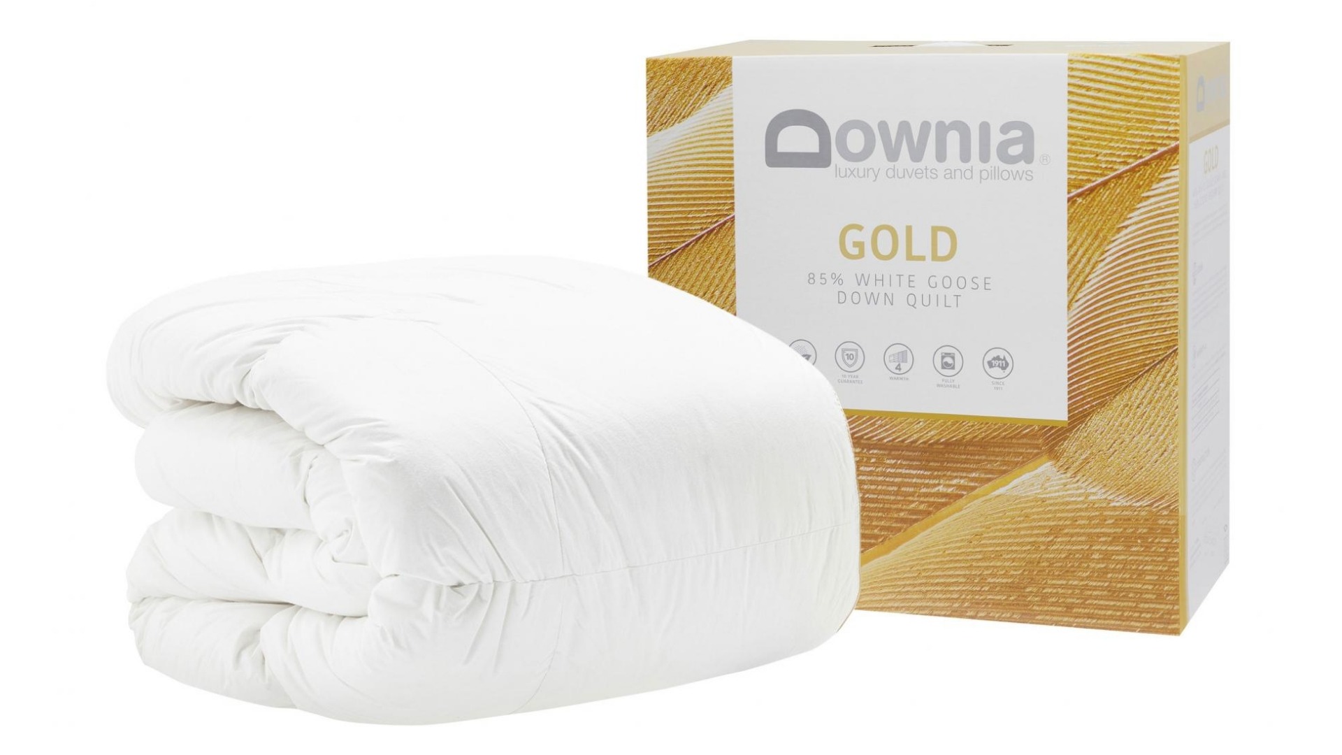 Downia Gold Goose Down Quilt - Single | Harvey Norman
