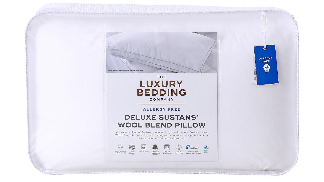 The Luxury Bedding Company Deluxe Sustans/Wool Pillow | Harvey Norman