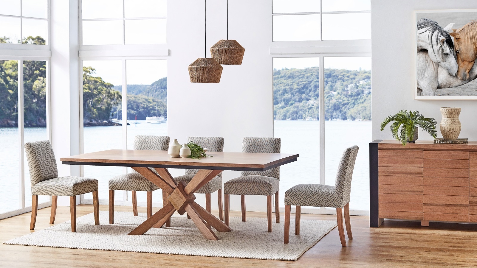 Diamond Mountain Rectangular Dining Table | Harvey Norman