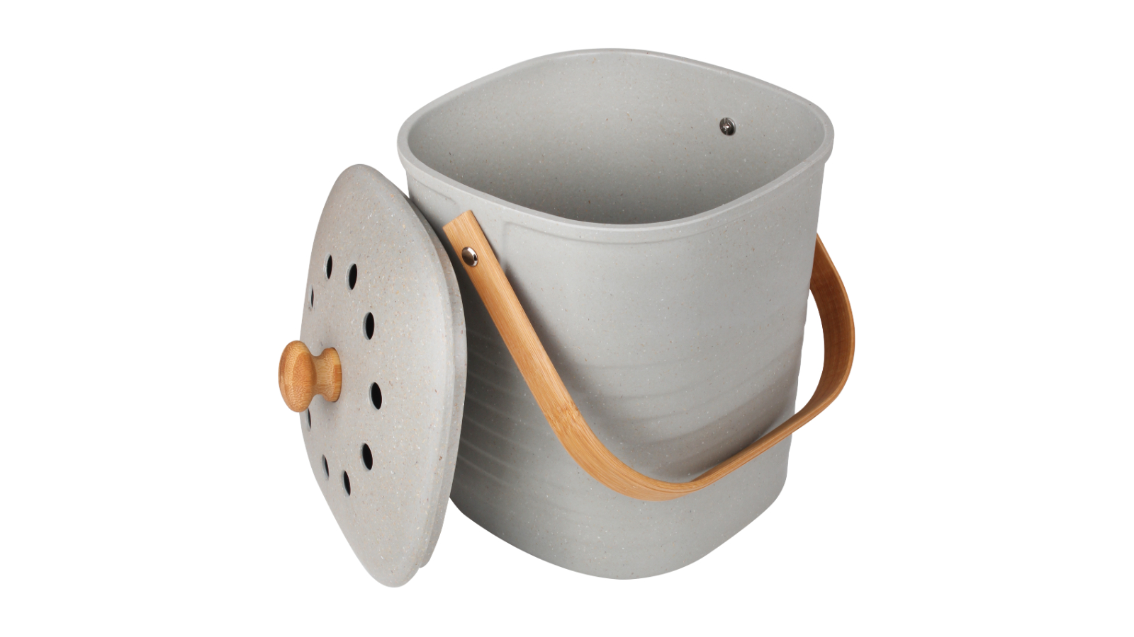 Eco Basics 4L Compost Kitchen Waste Bin - Granite | Harvey Norman