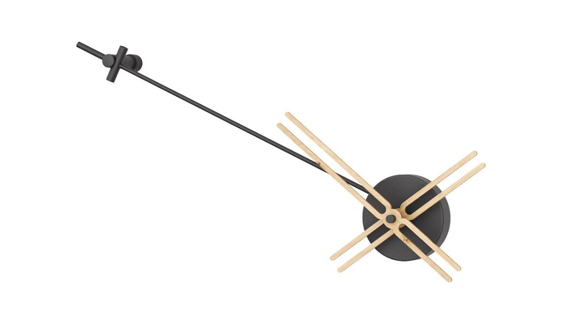 Mclocks Gravity Wall Clock - Black/Oak | Harvey Norman