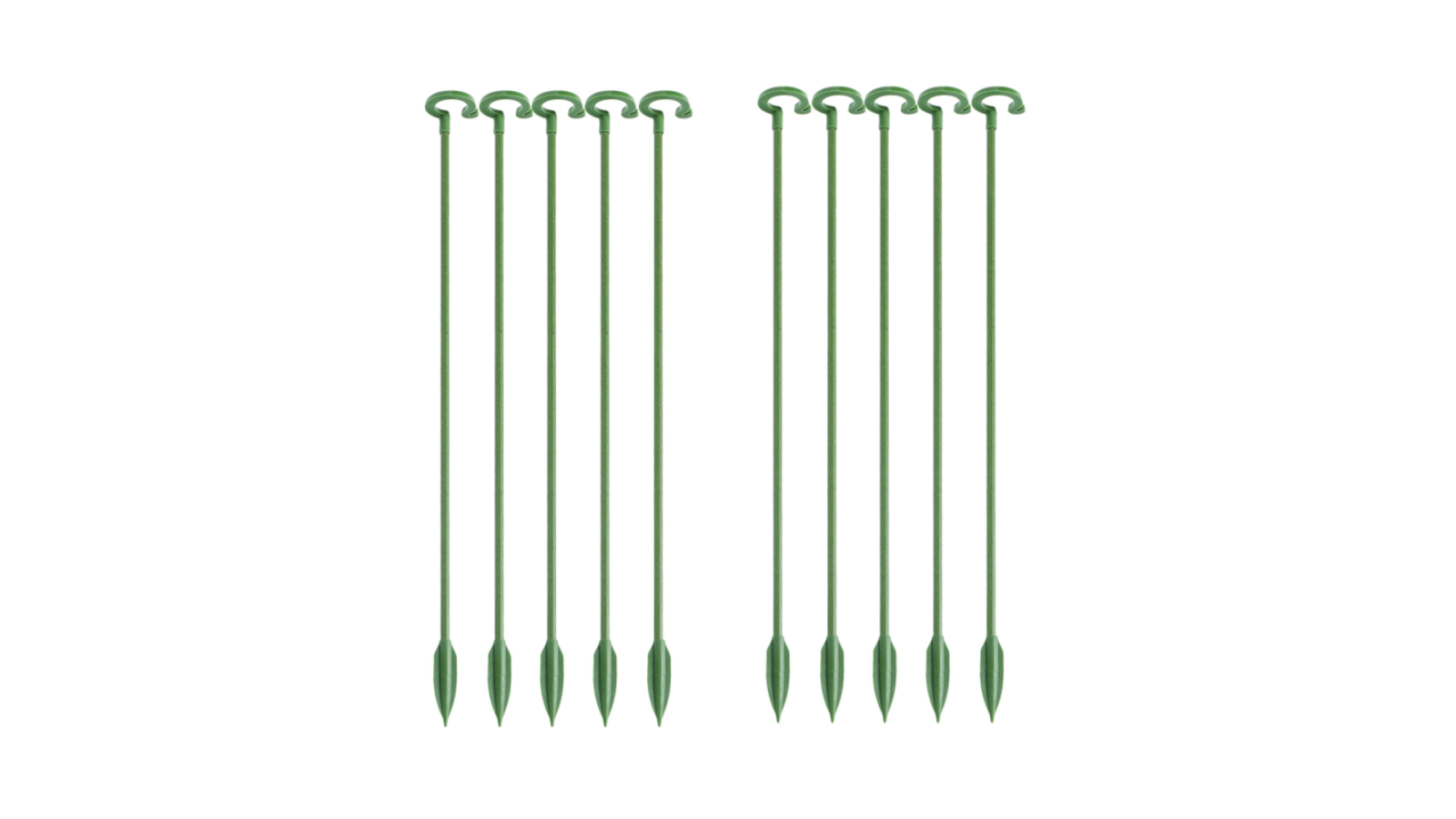 HOD Pack of 10 Green Fiberglass Reusable Plant Support Stake - 27cm ...