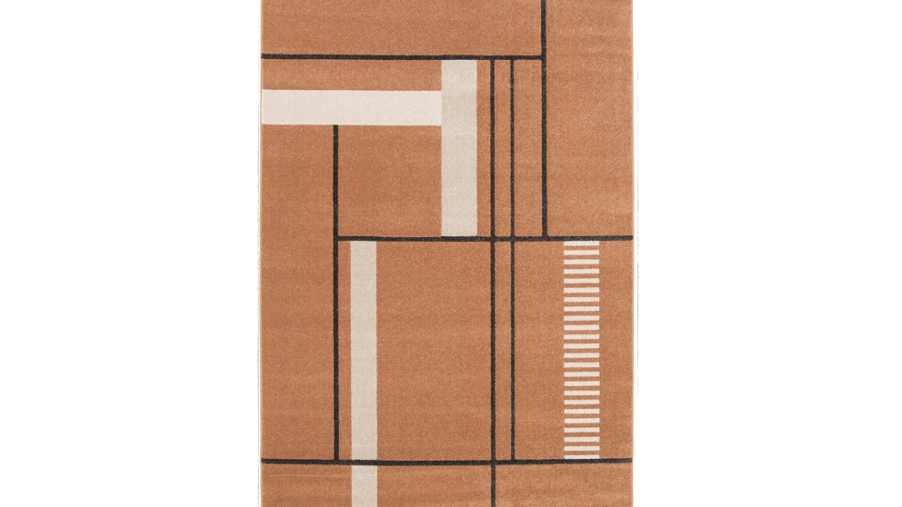 Urban Grid Rust Rug | Harvey Norman