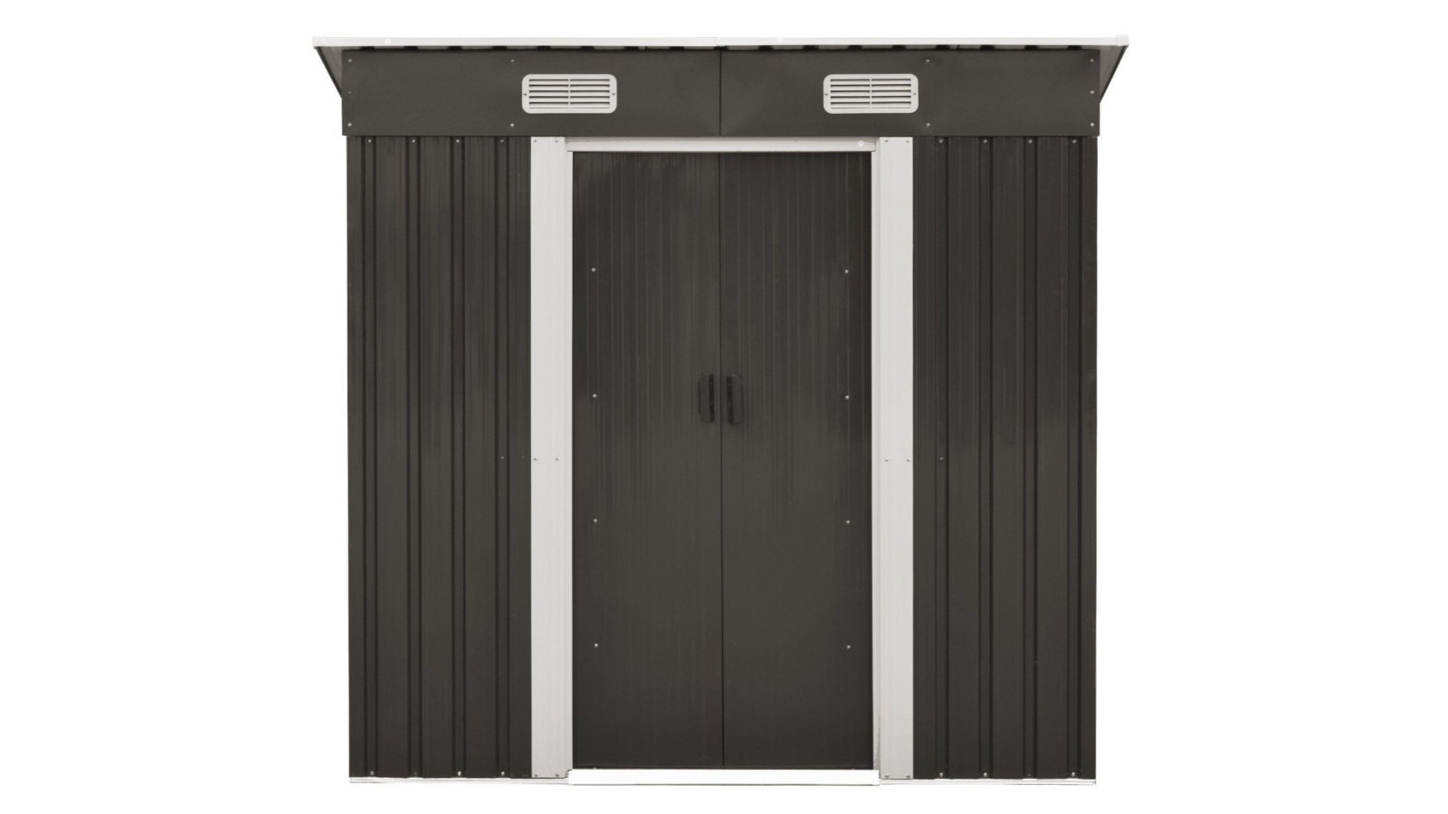 Livsip Outdoor Storage Dark Grey Garden Shed - 194cm x 121cm | Harvey Norman