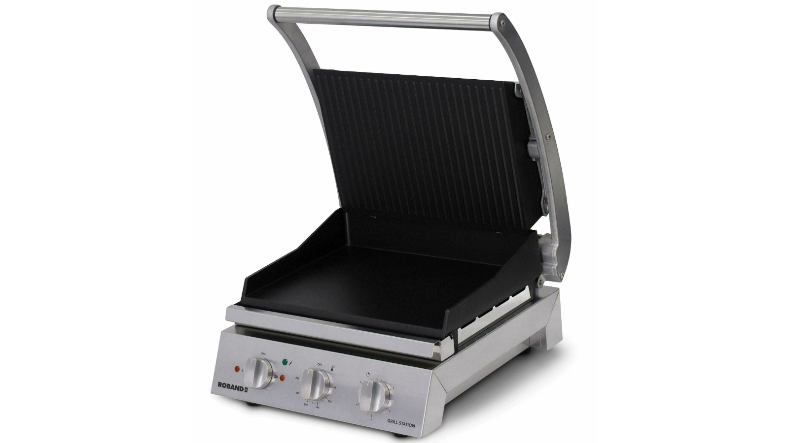 Roband 6 Slice Non-Stick with Ribbed Top Plate Grill Station | Harvey ...