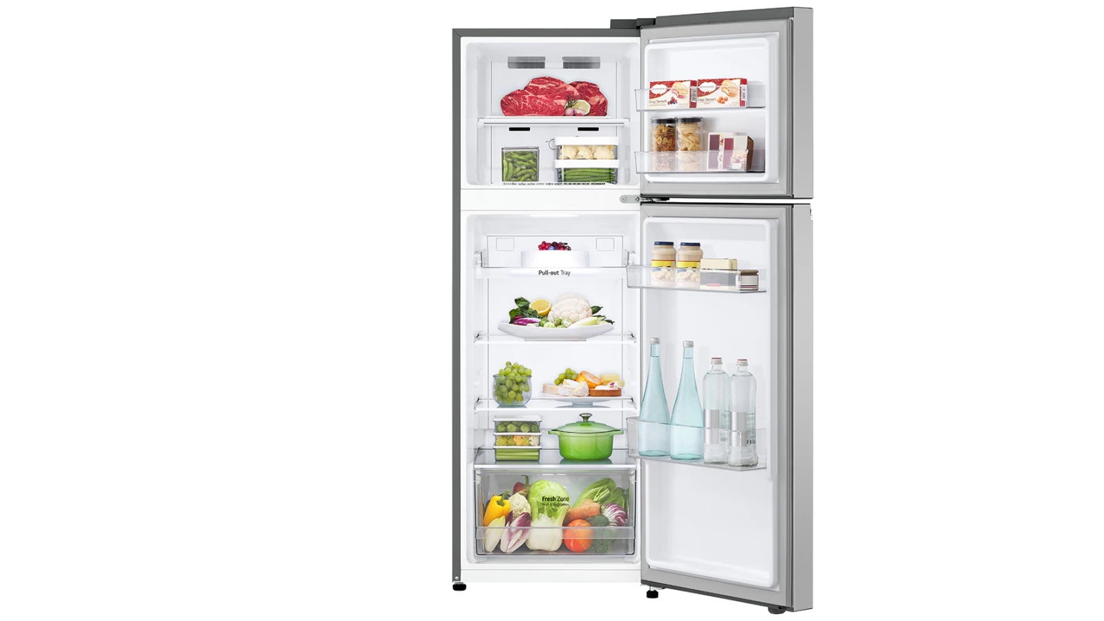 LG 243L Top Mount Fridge - Stainless | Harvey Norman