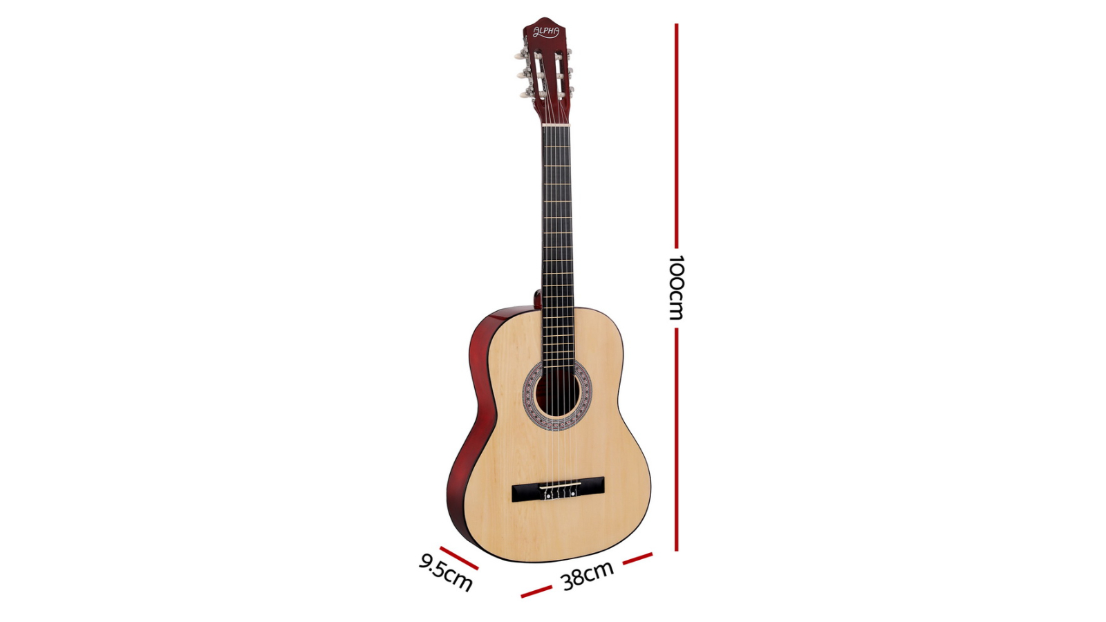 Alpha Wooden Body Nylon Classical String Guitar Gift - 39inch | Harvey ...
