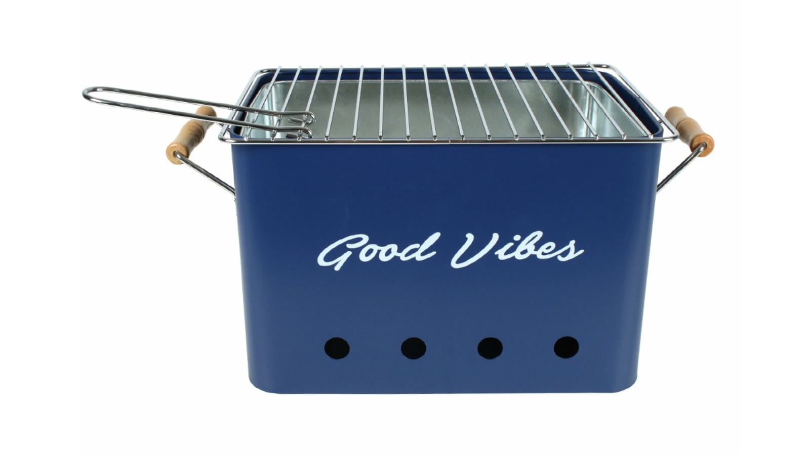 Good Vibes Charcoal Portable Barbeque Grill - Navy | Harvey Norman