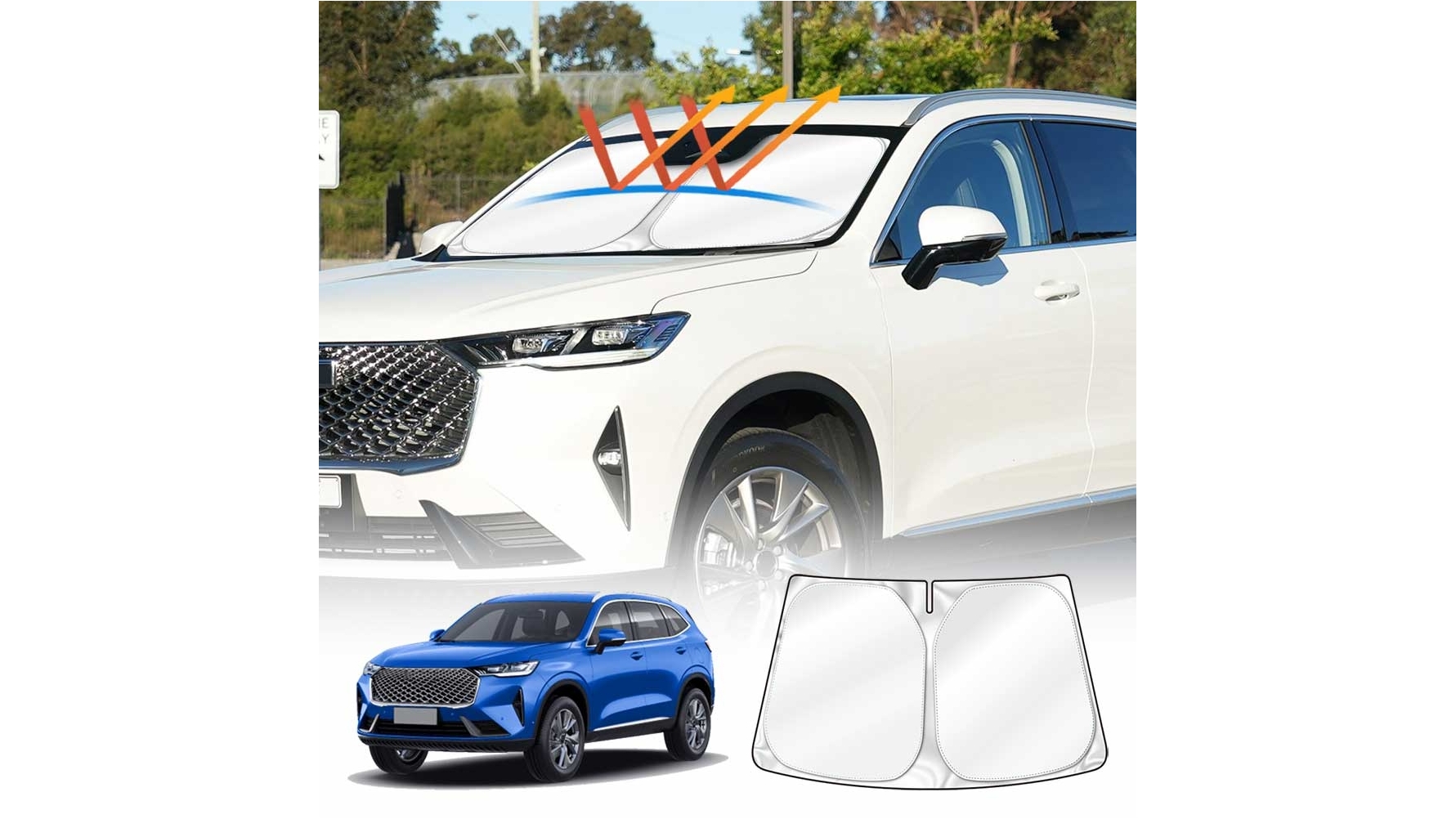 X-CAR WindScreen Sun Shade for Haval H6/H6 GT 2021-2023 | Harvey Norman