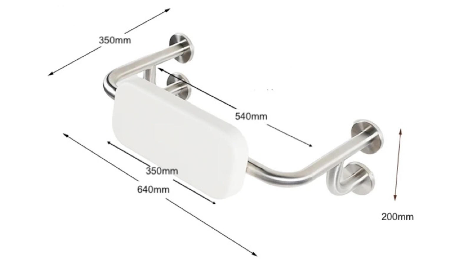 Gilani Engineering Toilet Backrest Support for Accessible Toilets ...