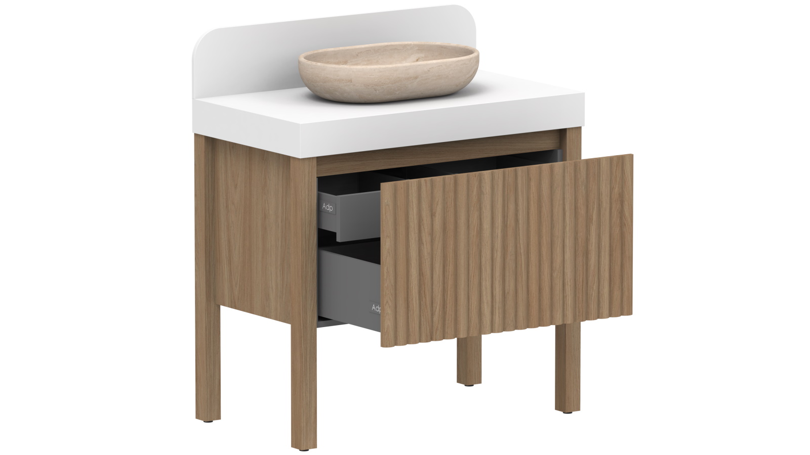 ADP Harper 900mm Centre Bowl Floor Mounted Vanity | Harvey Norman