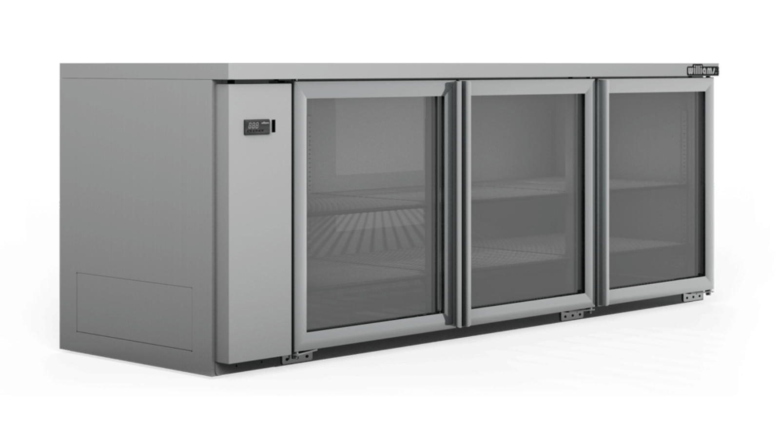 Williams Boronia 3-Door Stainless Steel Remote Back Bar Counter Display ...