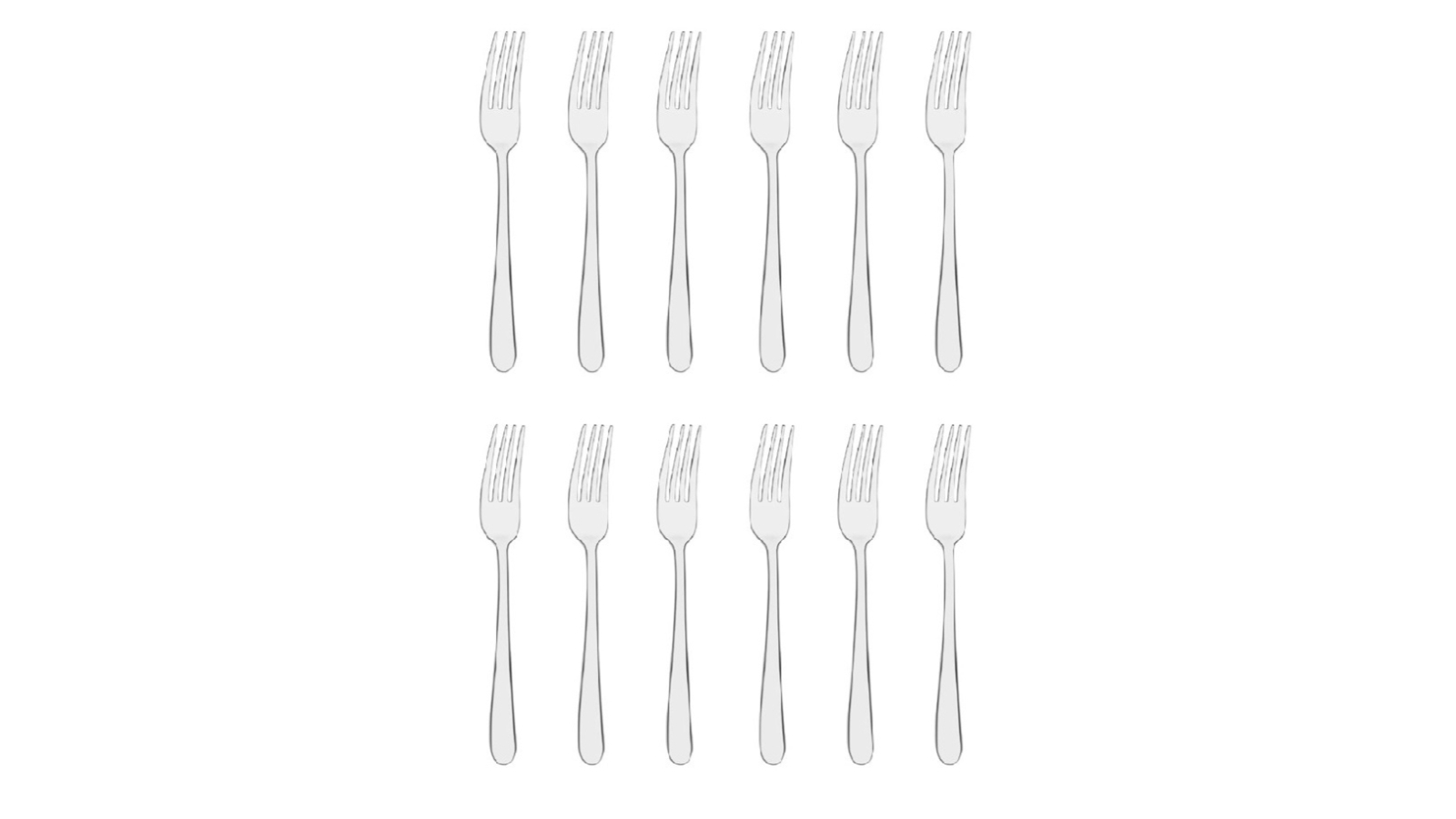 Tablekraft Set of 12 Luxor Stainless Steel Table Forks | Harvey Norman
