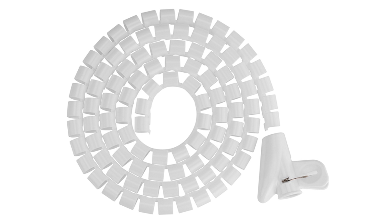 Brateck 1000x15mm Diameter Coiled Tube Cable Sleeve - White | Harvey Norman
