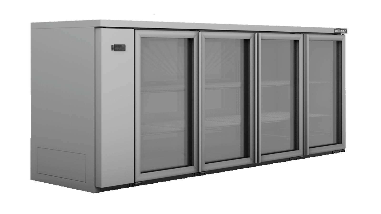 Williams Cameo 4-Door Stainless Steel Remote Back Bar Counter Display ...