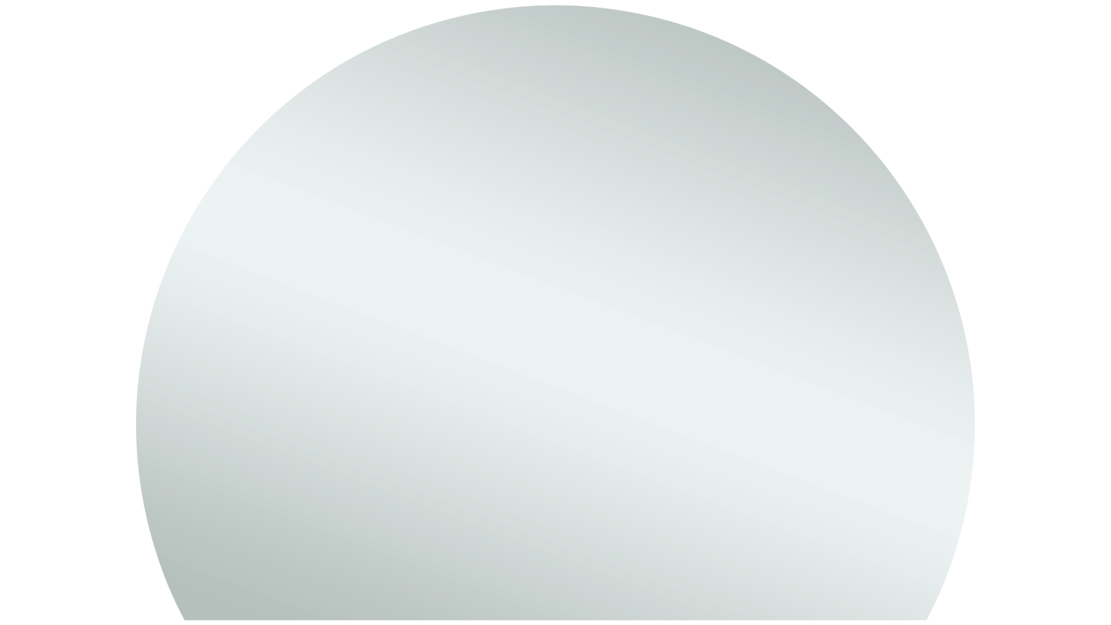 Thermogroup Hamilton D-Shaped 1500mm Glue-to-Wall Polished Edge Mirror ...