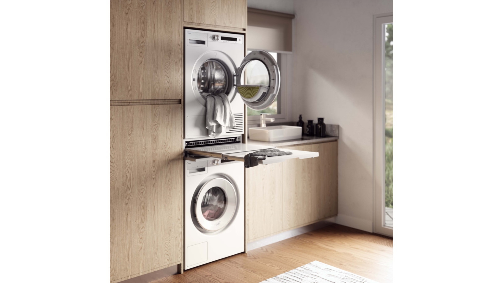 ASKO Double Pull-Out Laundry Shelf | Harvey Norman