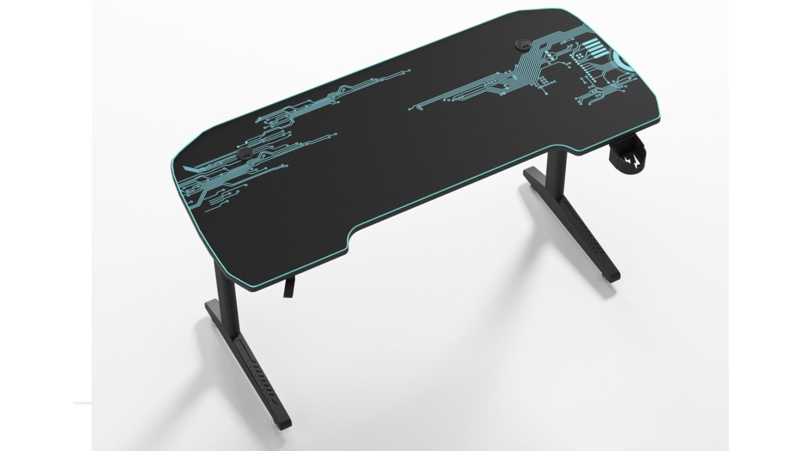 Amazingooh Height Adjustable Gaming Desk with RGB Led Lights - 120cm ...