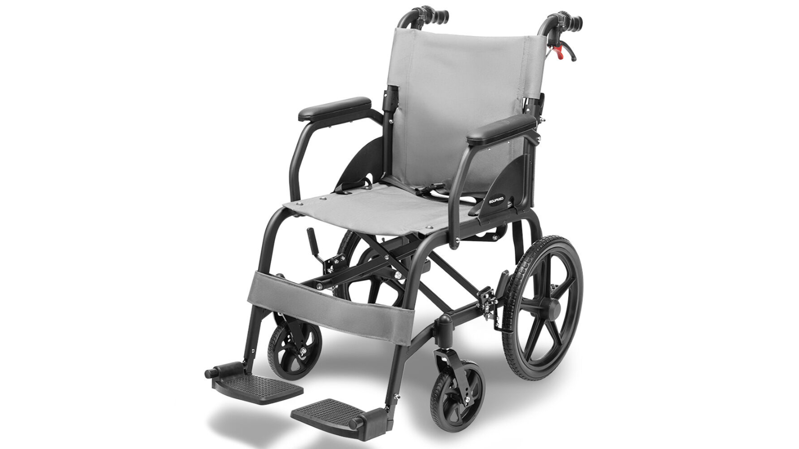 Equipmed Folding Transit Wheelchair - Grey | Harvey Norman