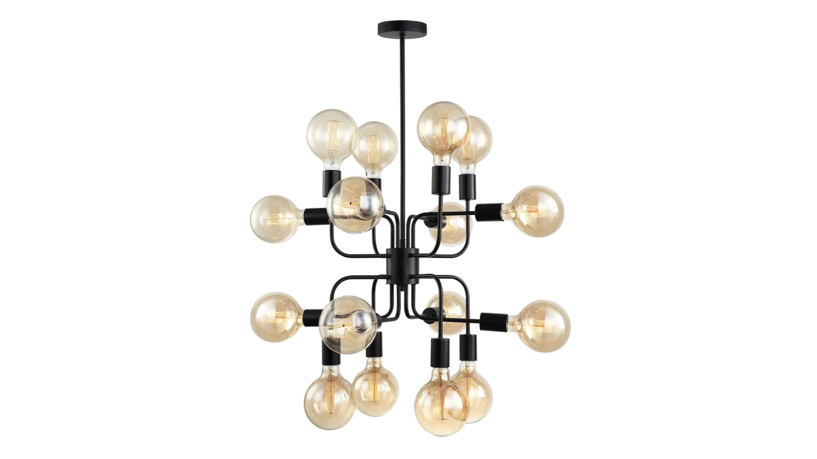 HEXADE Interior Modern Abstract 16 Arms Pendant Light - Matte Black ...