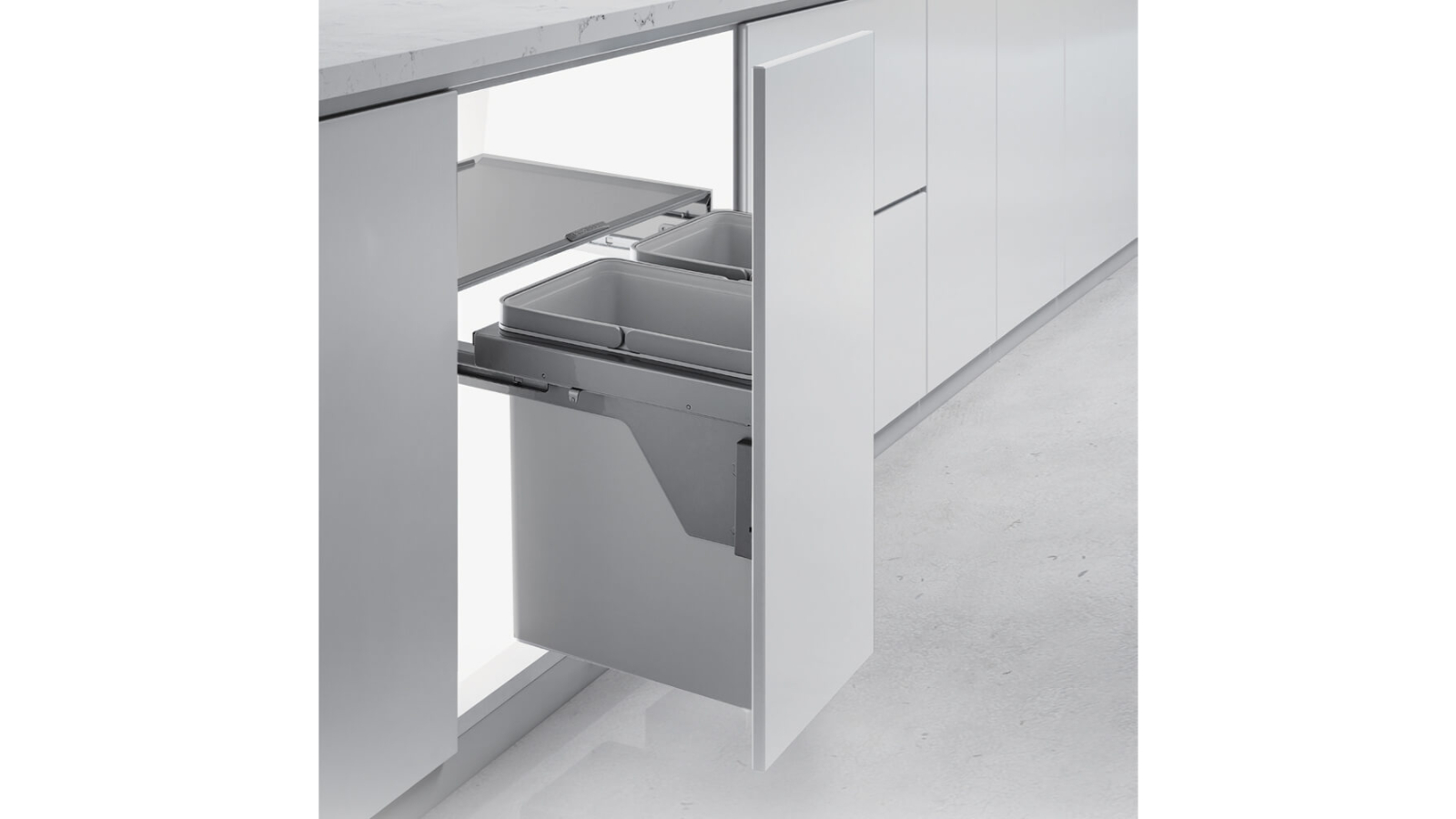 Higold Optum 56 Litre Dual Pull Out Rubbish Bin with Soft Close for a ...