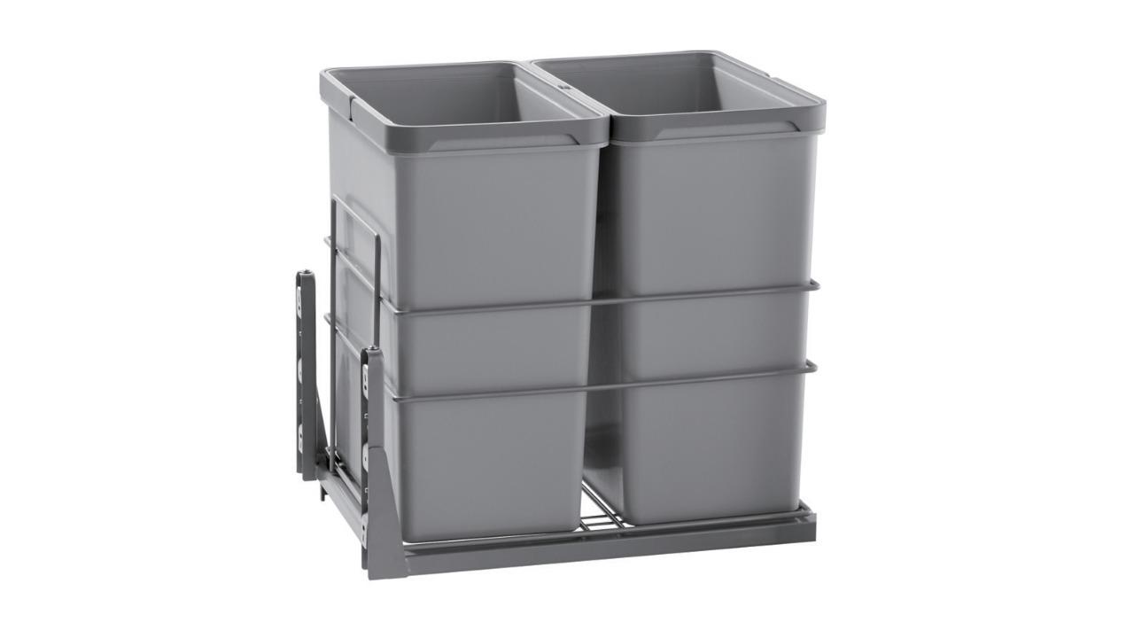 Higold Simplex 56 Litre Dual Pull Out Rubbish Bin with Soft Close for a ...