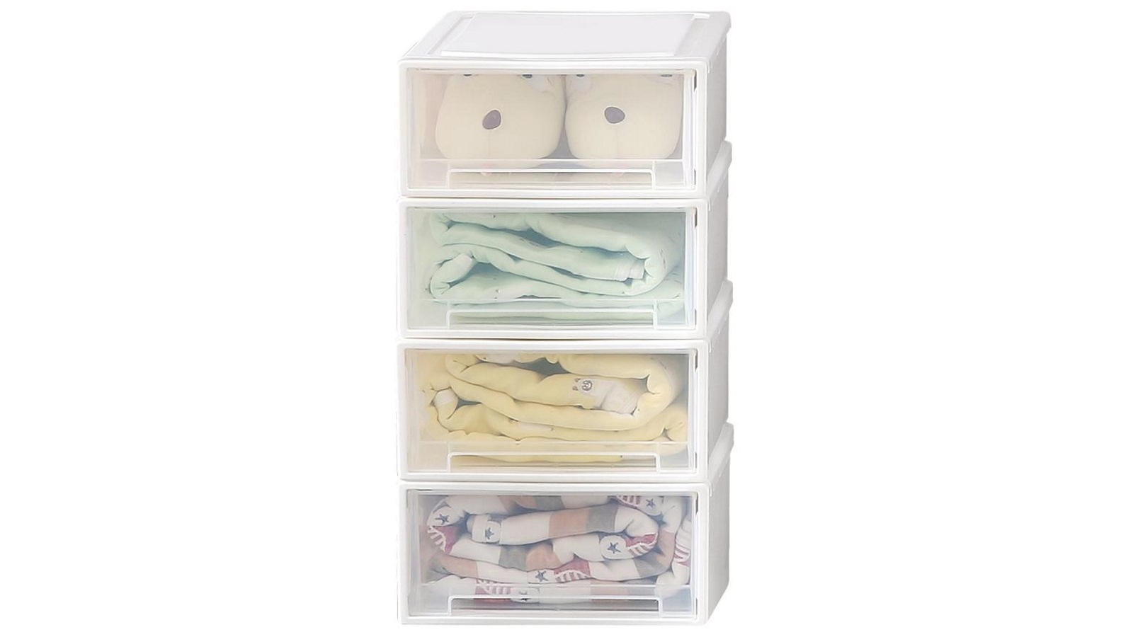 4x Plastic Stackable Storage Drawers - Small | Harvey Norman