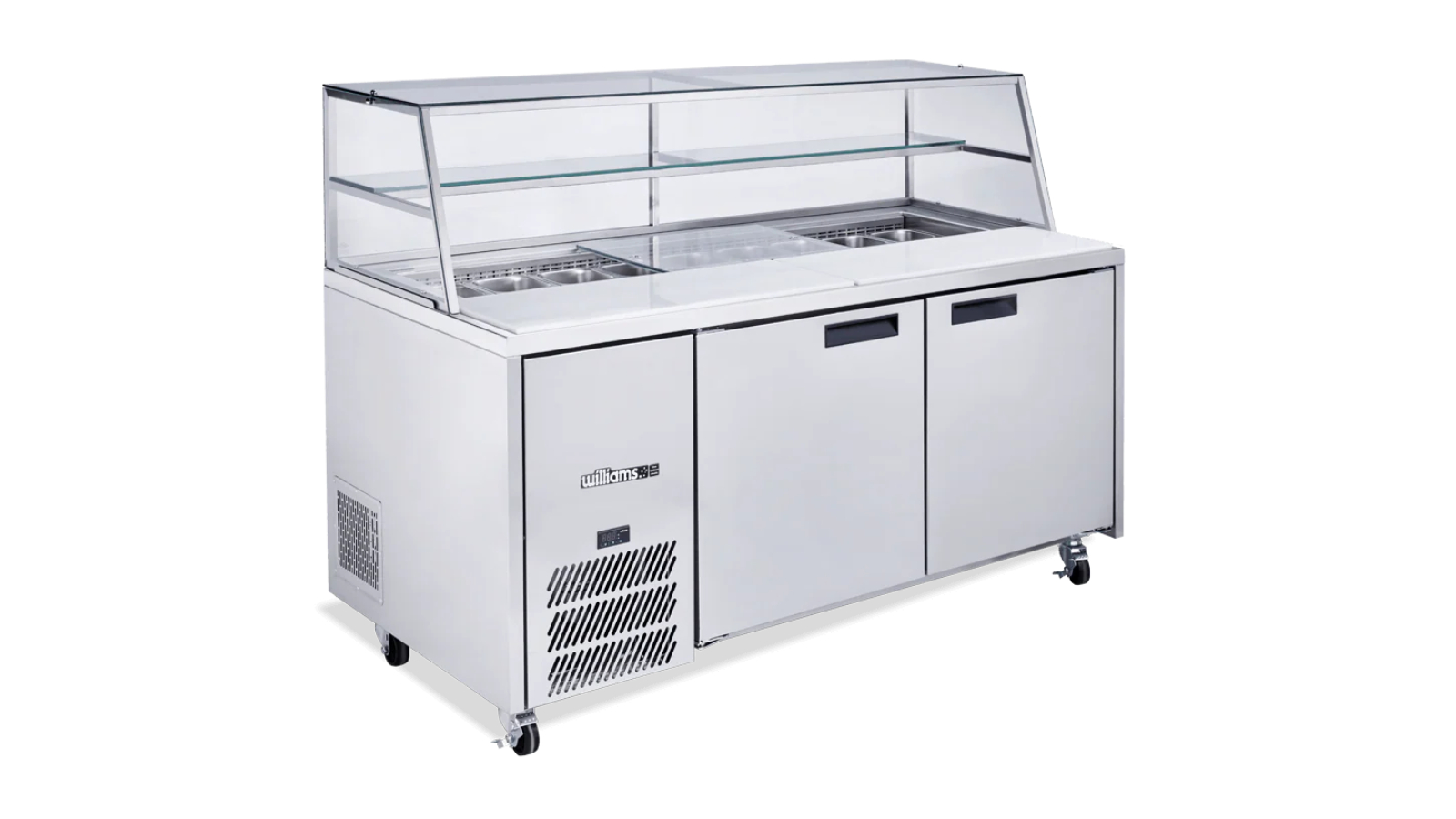 Williams Jade 2-Door Stainless Steel Sandwich Prep Counter Refrigerator ...