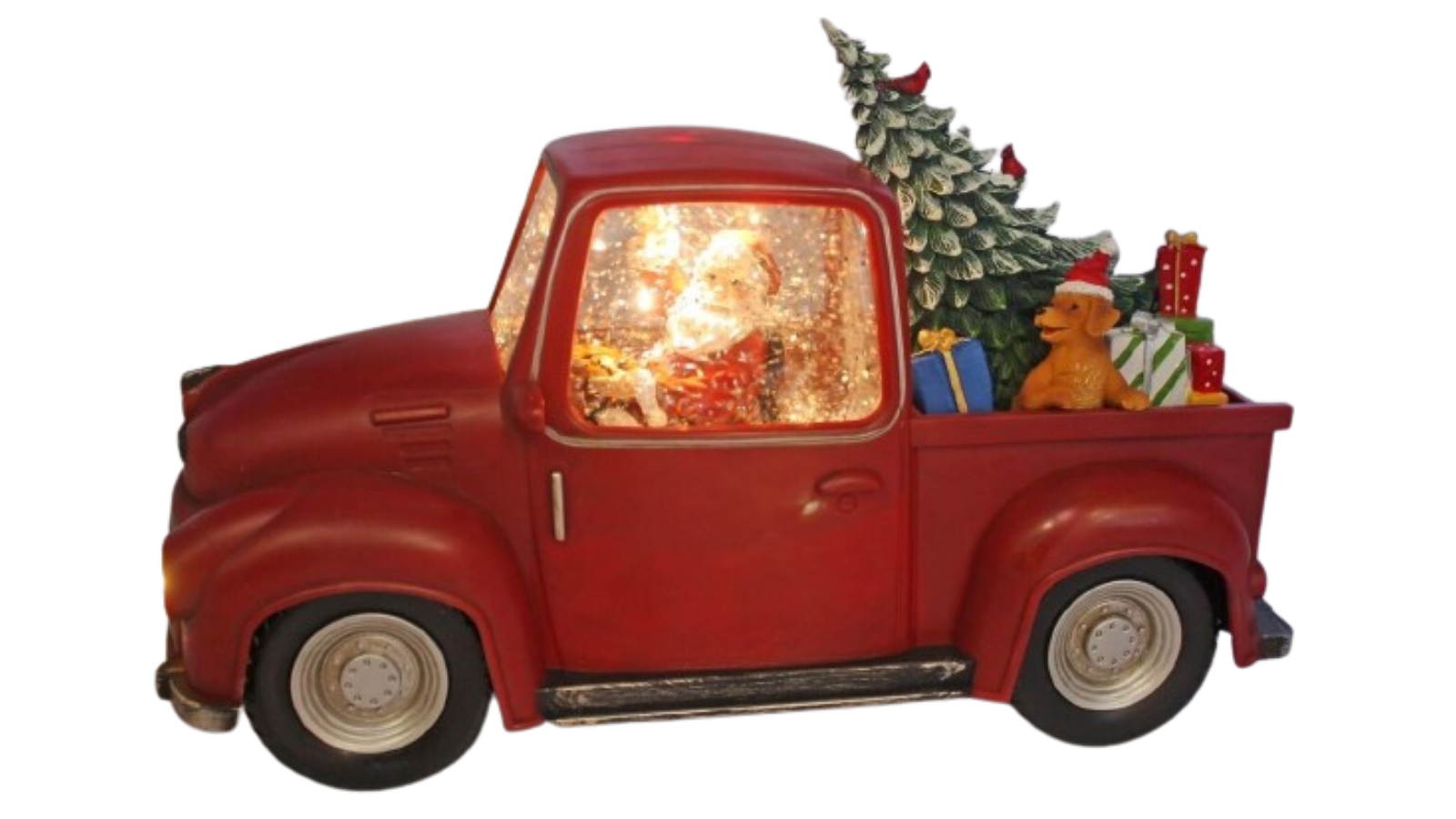 Cotton Candy Led Lantern Santa Ute with Christmas Tree | Harvey Norman