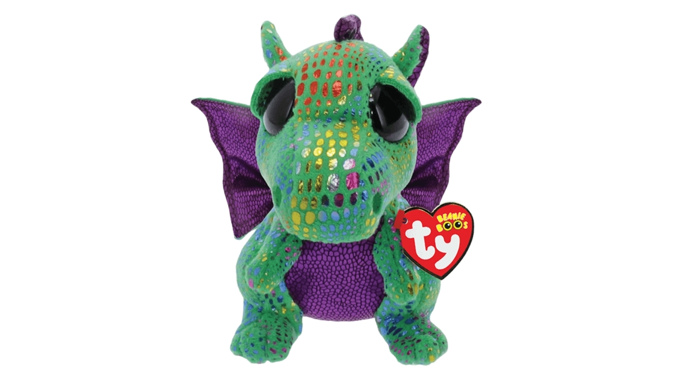Ty 41cm Large Cinder Beanie Boos - Green Dragon | Harvey Norman