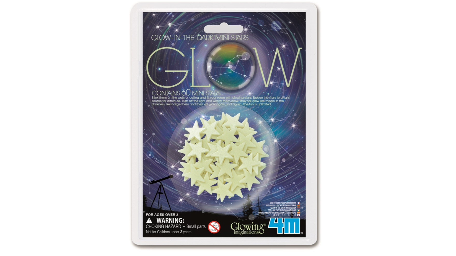 4m Glow in the Dark Mini Stars | Harvey Norman