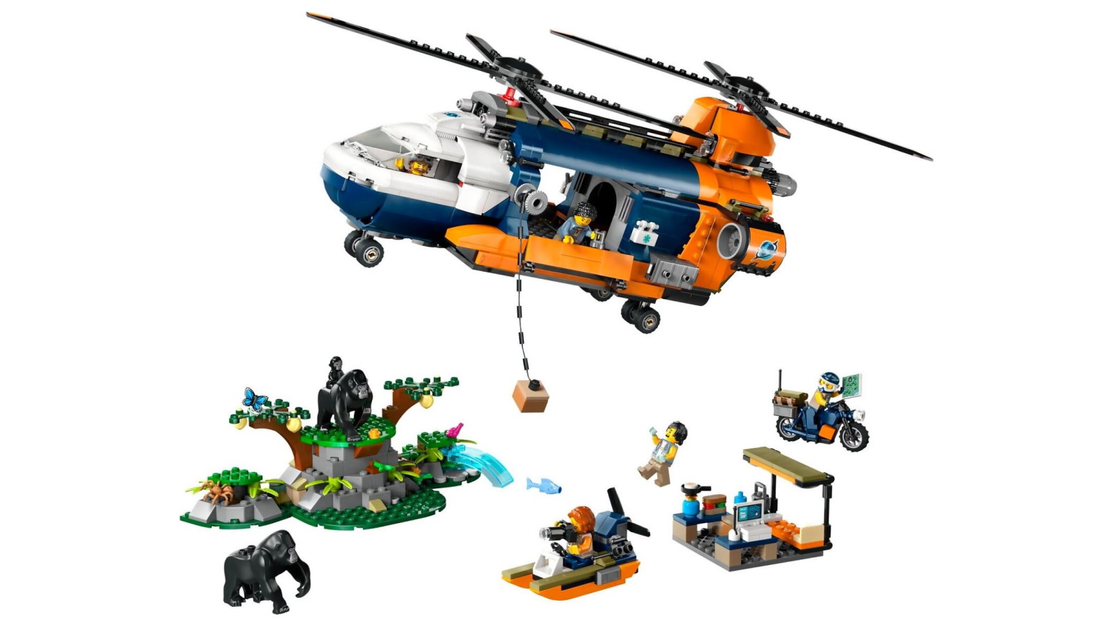 LEGO City 60437 Jungle Explorer Helicopter at Base Camp | Harvey Norman