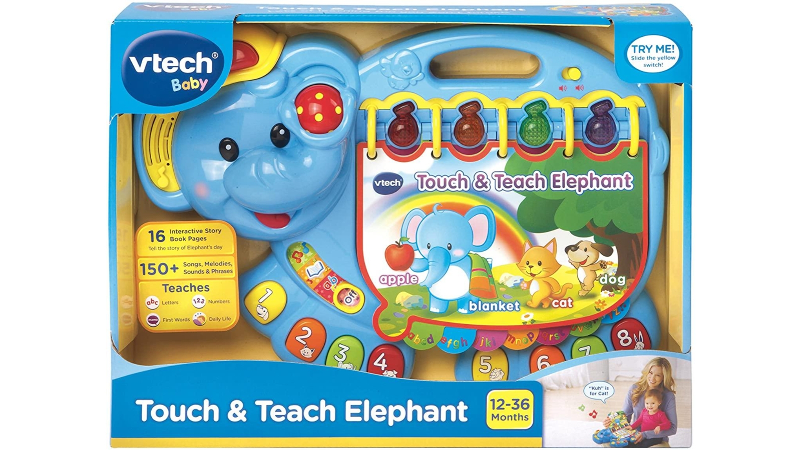 VTech Touch and Teach Elephant Tn80158003004 | Harvey Norman