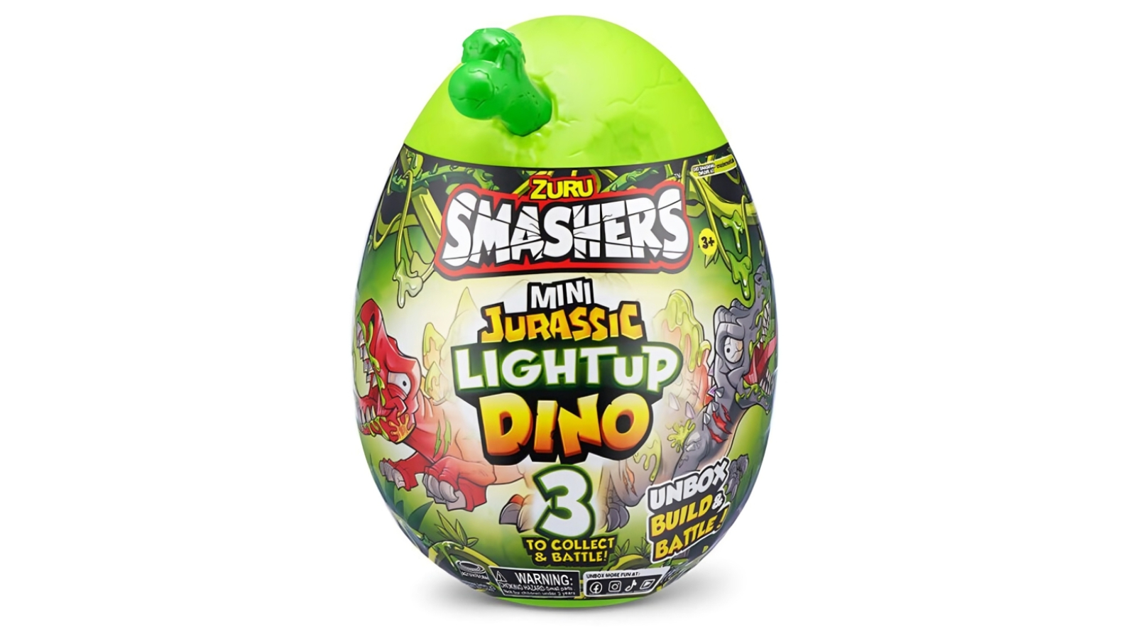 Zuru Assorted Mini Jurassic Light Up Dino Egg Surprise Smasher | Harvey ...